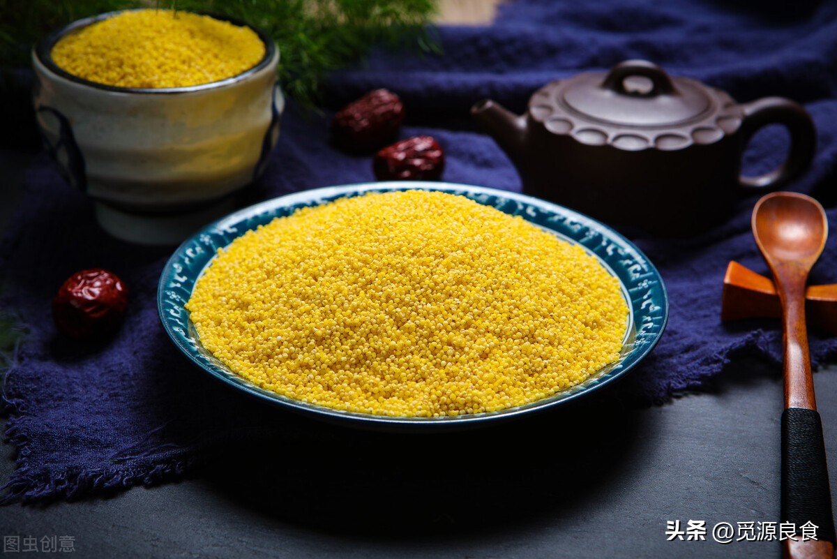 The same coarse grains, one is called big yellow rice and the other is ...