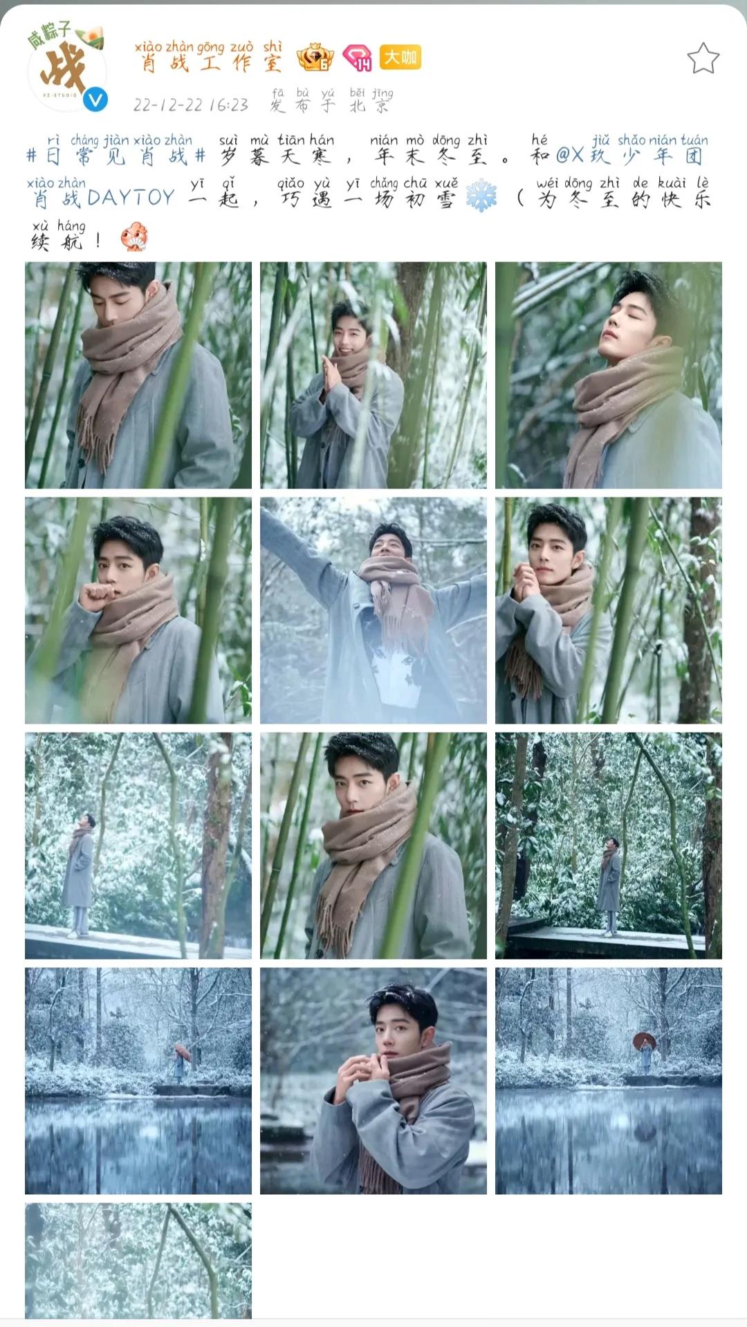 #Xiao Zhan winter solstice bamboo forest wallpaper 1 - iNEWS