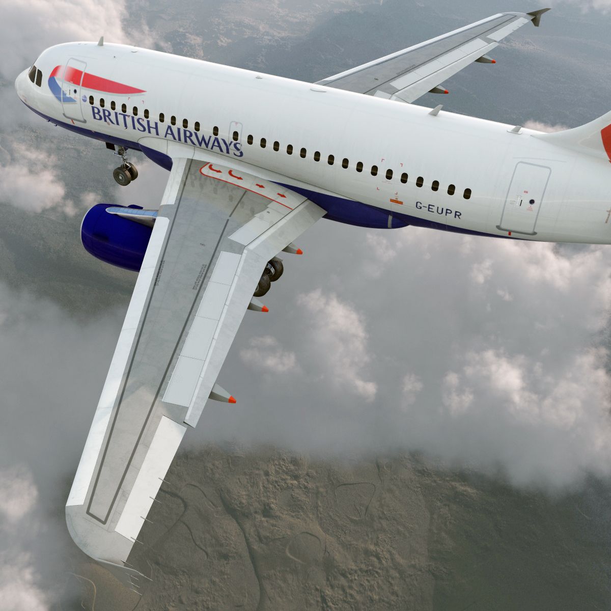 The Seven Dwarfs without Snow White, the Airbus A318 flying in the sky ...