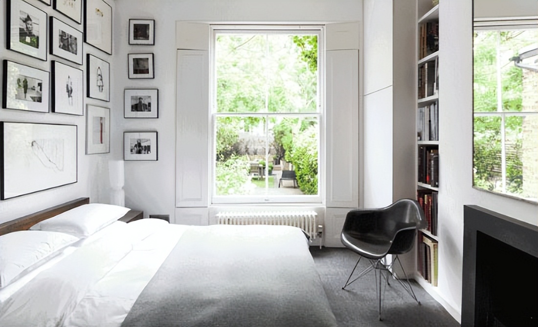 The 10 square meter bedroom is decorated in this way to make it look ...