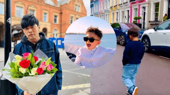Jay Chou's family of five travels in Europe and his 5-year-old son ...
