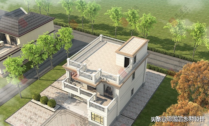 This 128-square-meter simple European villa with a super-large viewing ...