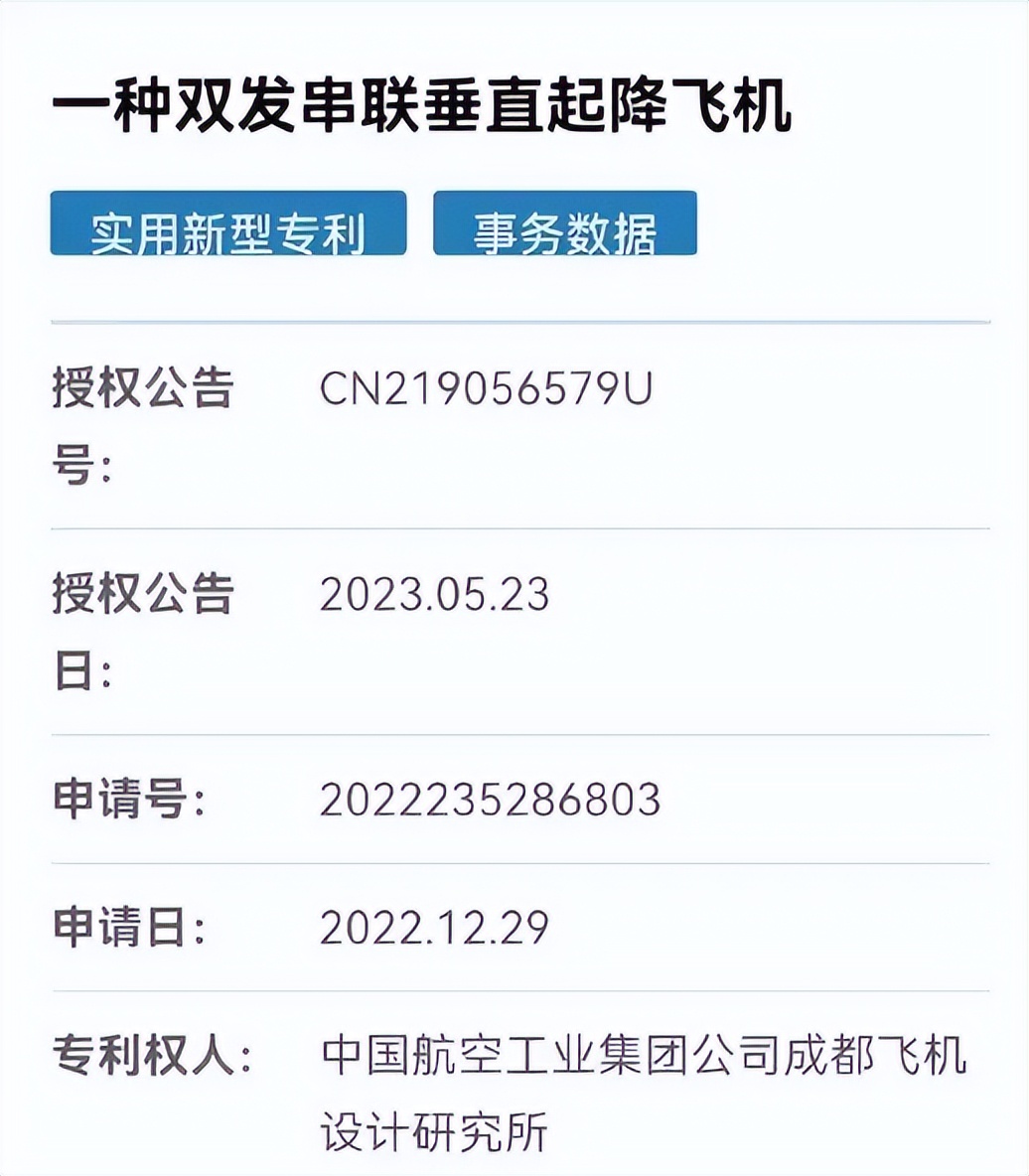 Chengfei vertical take-off and landing fighter patent exposure, sea ...