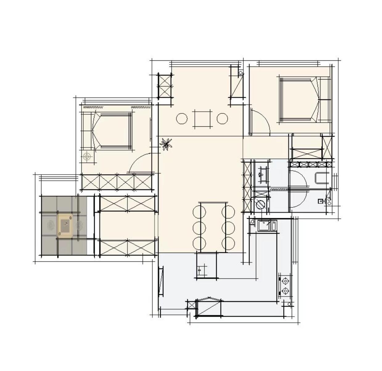 She insisted on reducing the size of the living room in the new house ...