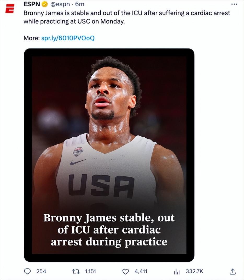 Cardiac arrest! James' son Bronny fell to the ground on the court and ...
