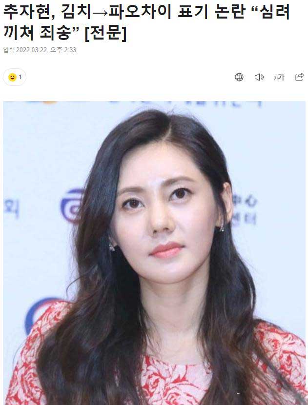 Choo Ja Hyun apologizes for spicy cabbage translation controversy - iNEWS