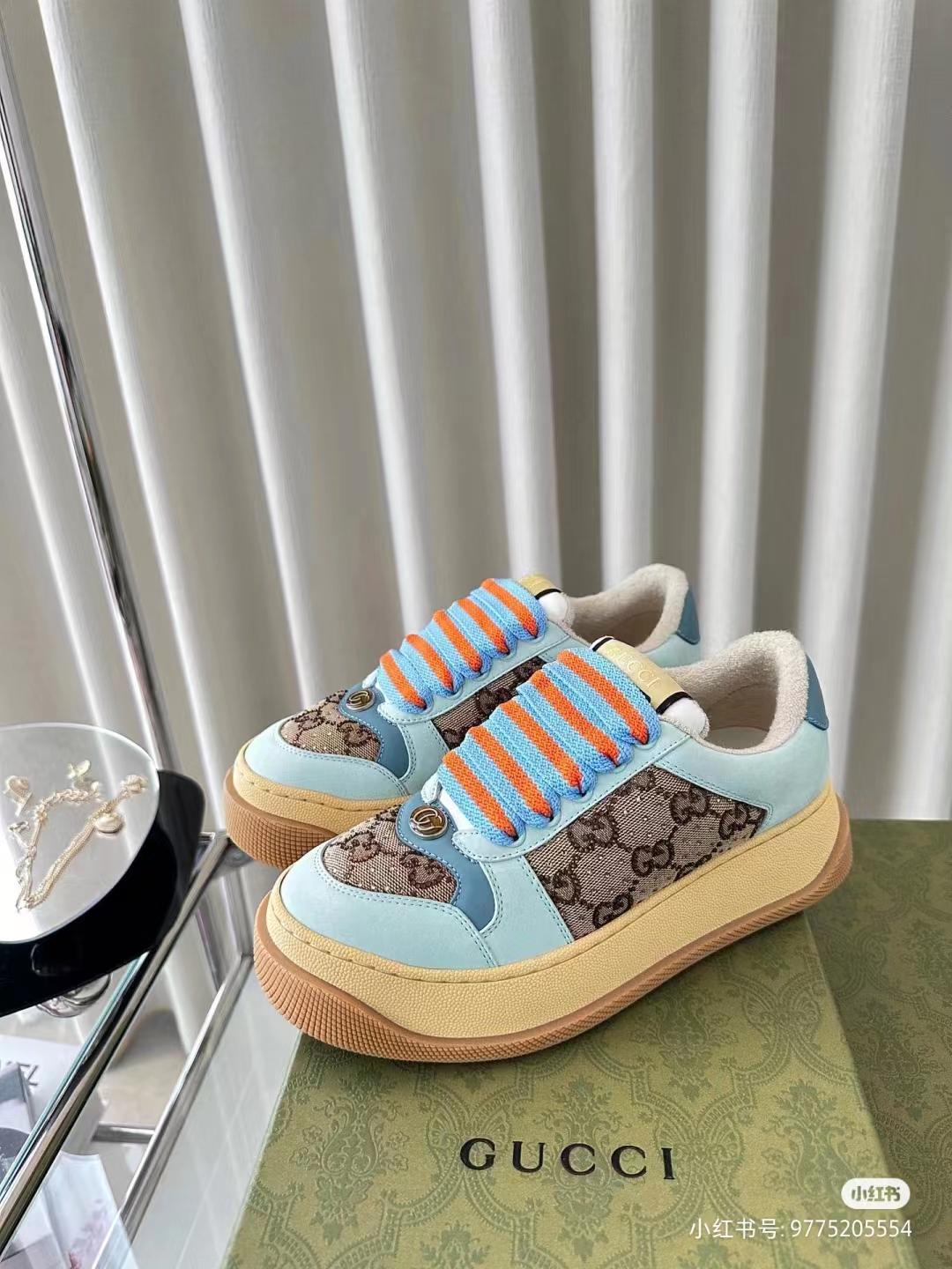 Gucci Gucci new screener platform bread sneakers - iNEWS