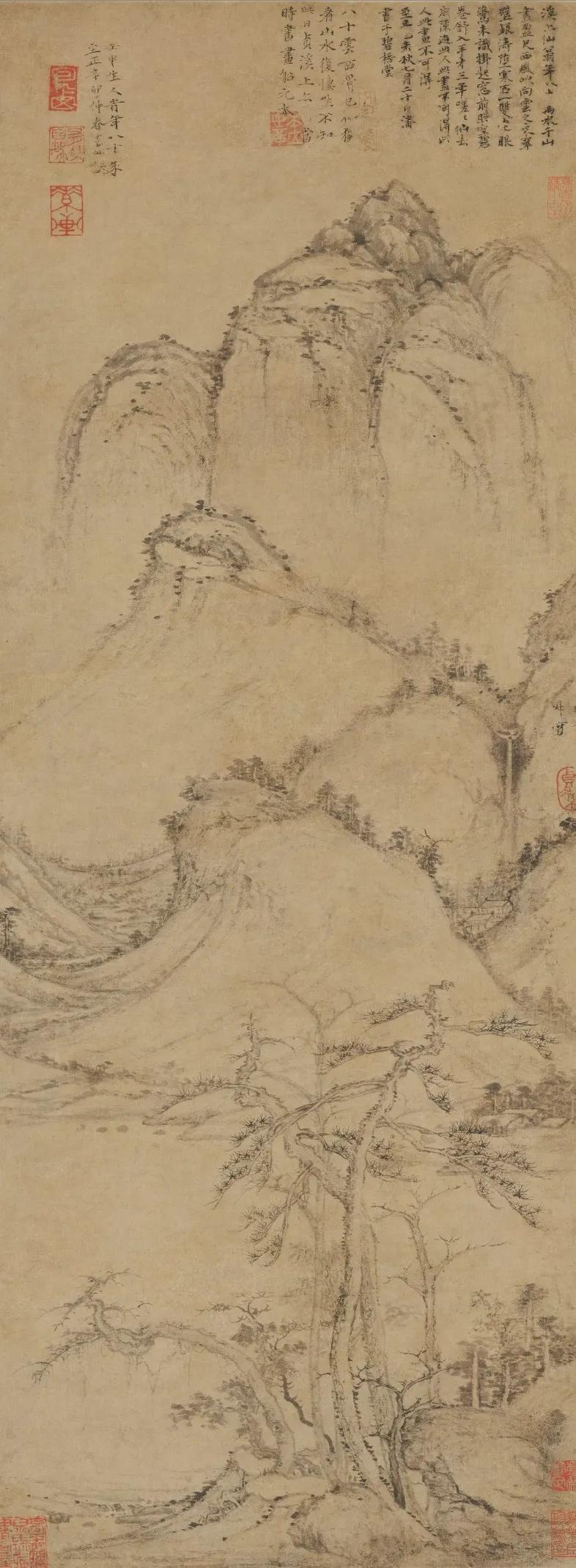 Pictures of loose and secluded Xiu, snow mountains, river trees and ...