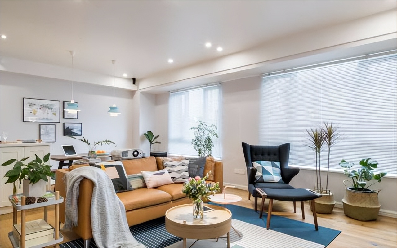 The 140-square-meter house is decorated in a simple Nordic style, and ...