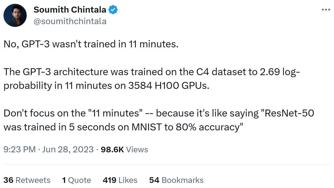 Nvidia H100 trained GPT-3 in 11 minutes, PyTorch founder: Don't just ...