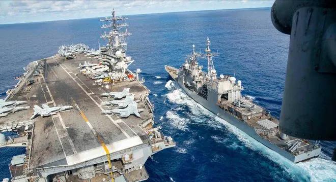 The Ronald Reagan aircraft carrier is approaching. If there is a battle ...