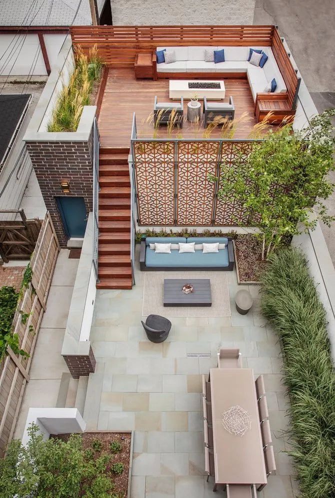 The garden height difference of courtyard design, the height difference ...