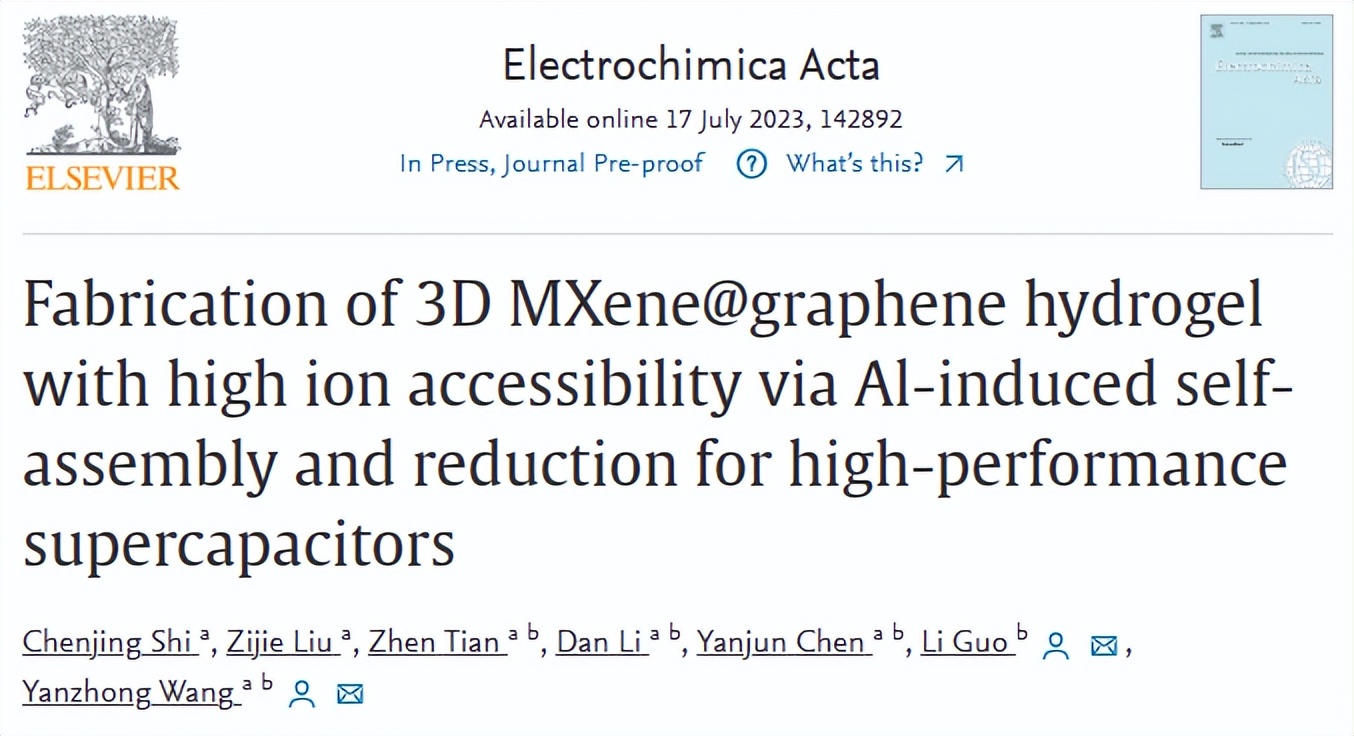 3d Mxene Graphene Hydrogels For High Performance Supercapacitors Inews