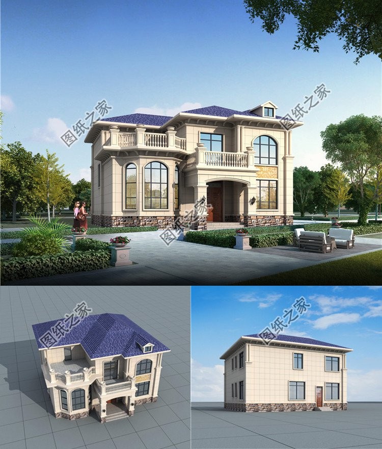 Classic European villa design, taking into account both aesthetics and ...