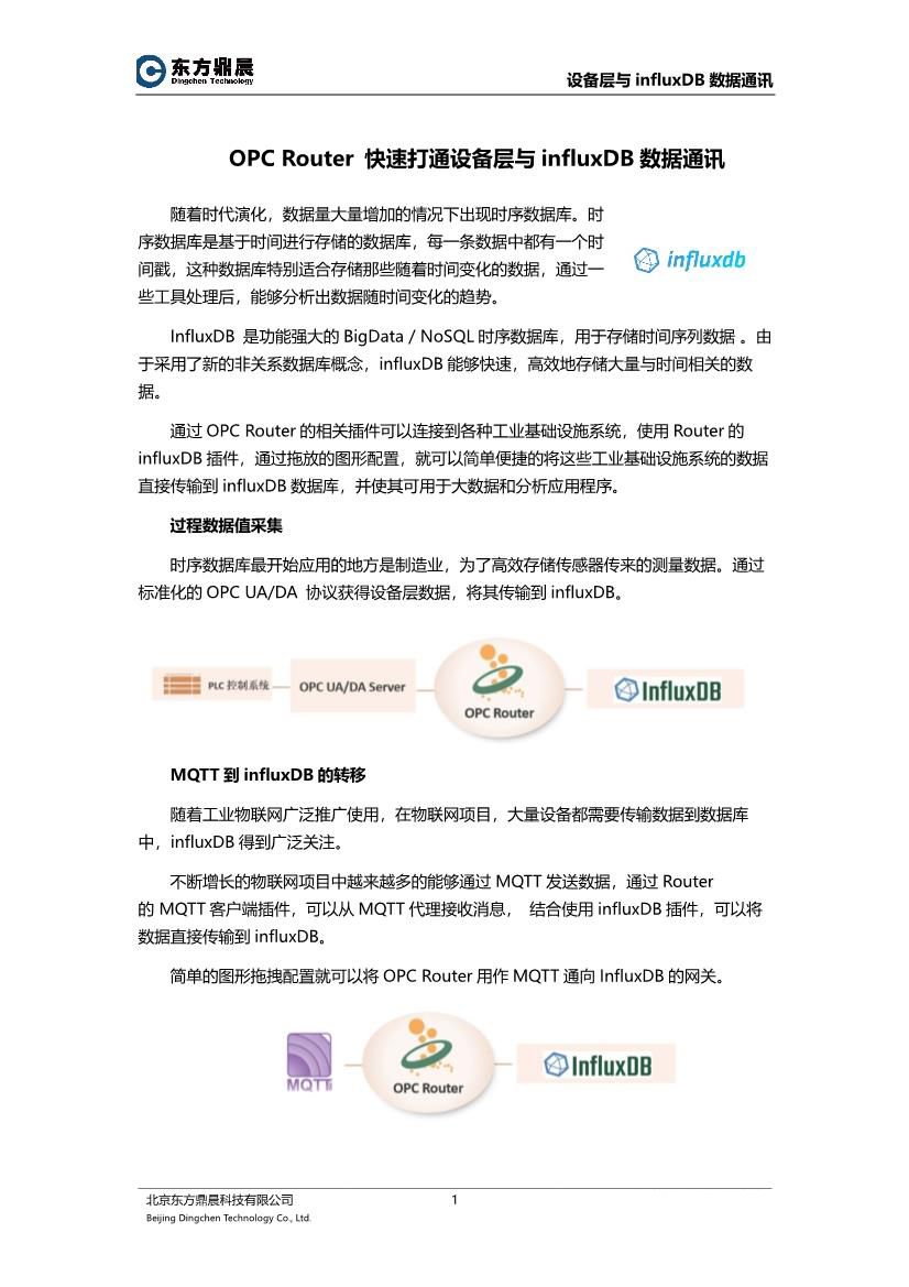 OPC Router快速打通PLC等設備層與influxDB數據庫通訊 - 頭條匯