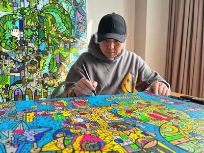CJ Zhang Changjiang's maximalist art style sparks thinking and ...