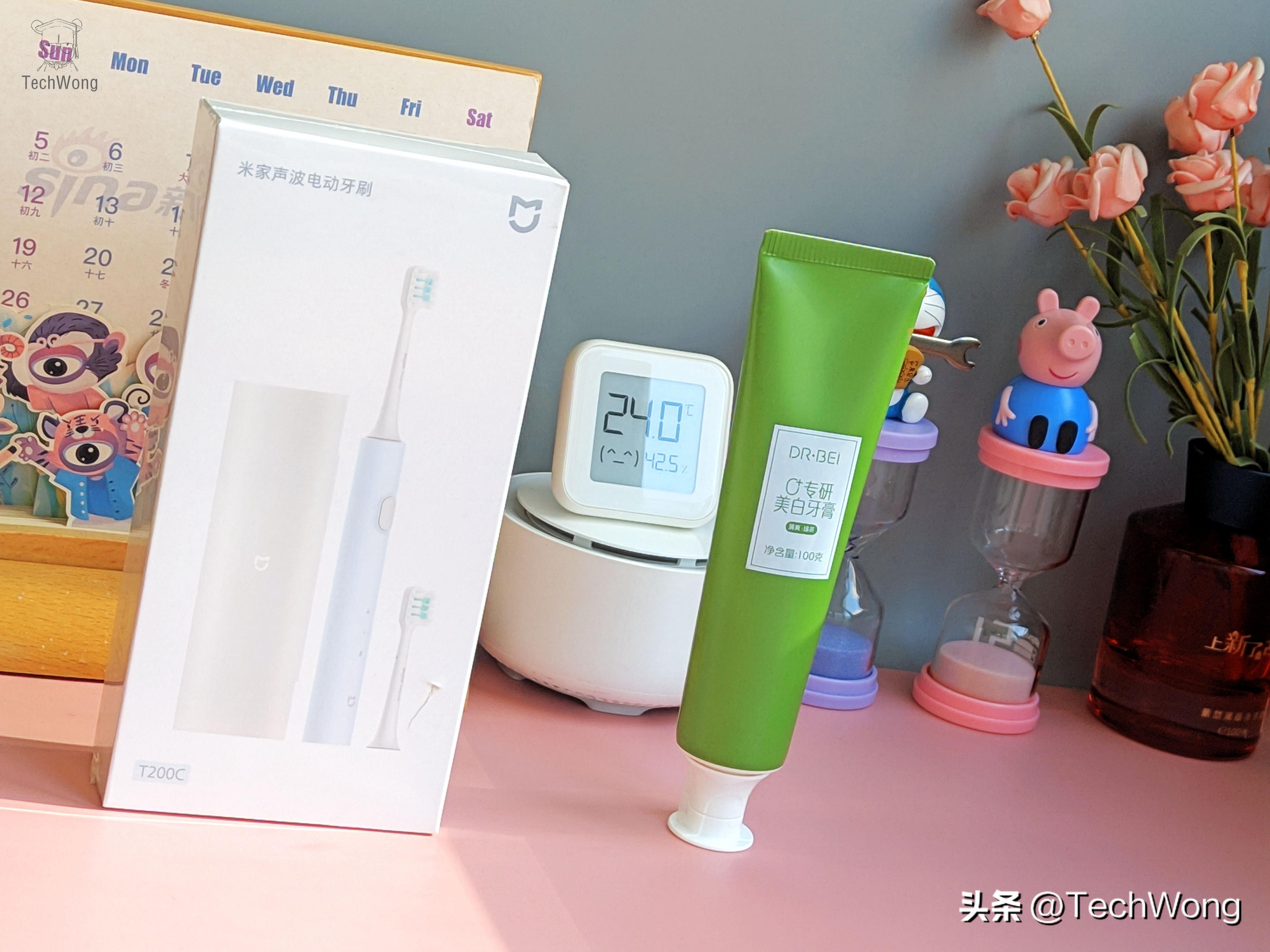Mijia Sonic Electric Toothbrush T200C, with dual brush head ...
