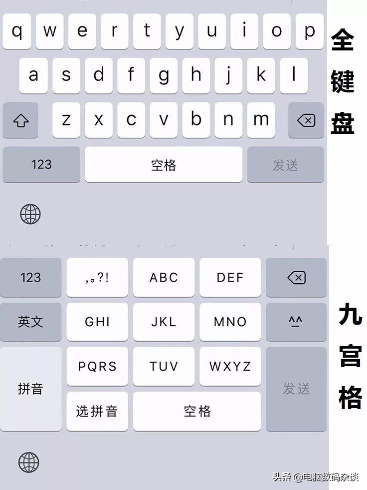 Mobile phone Chinese input method 26 full key VS Jiugongge - iNEWS
