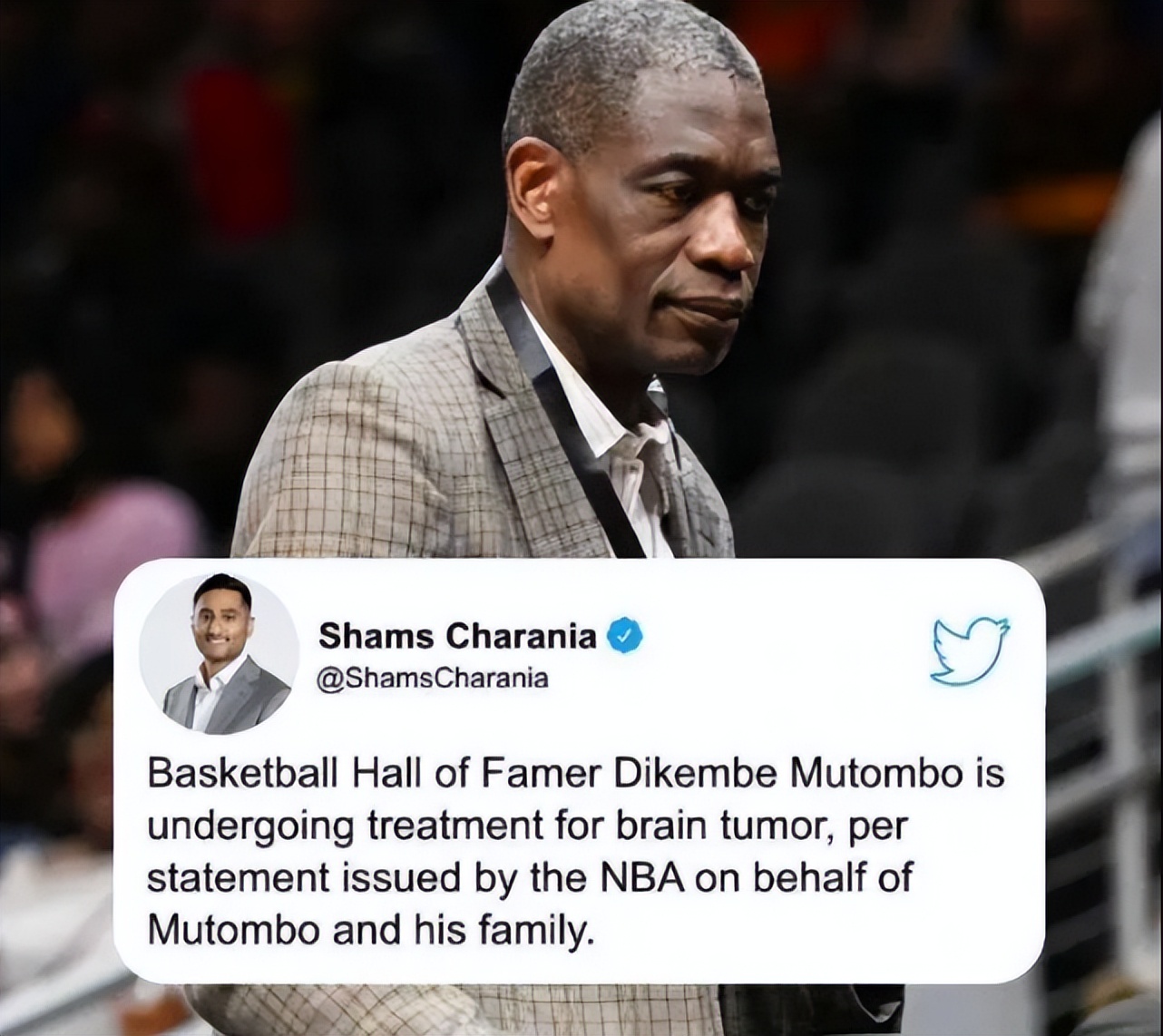 Mutombo receives treatment for brain tumor!Shaking fingers is a swan ...