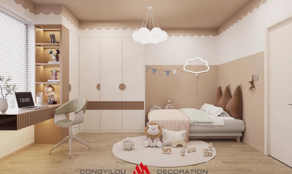 93 square meters of decoration, warm colors create a warm home ...
