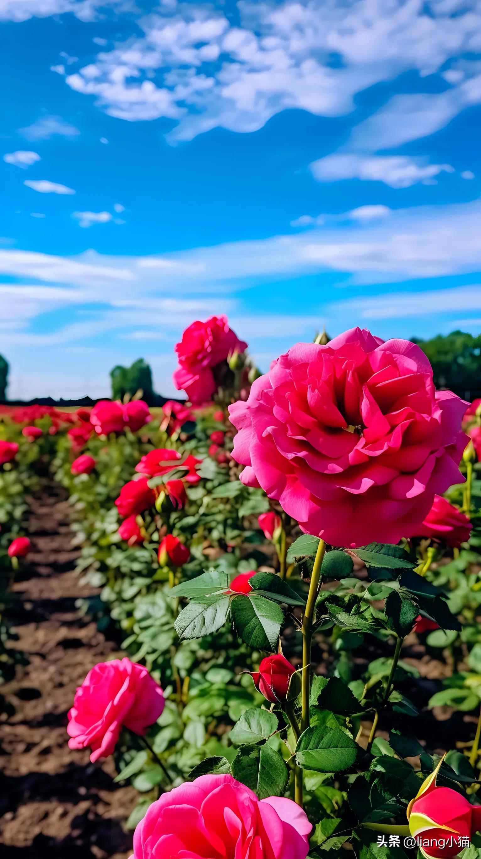 beautiful rose flower field - iNEWS