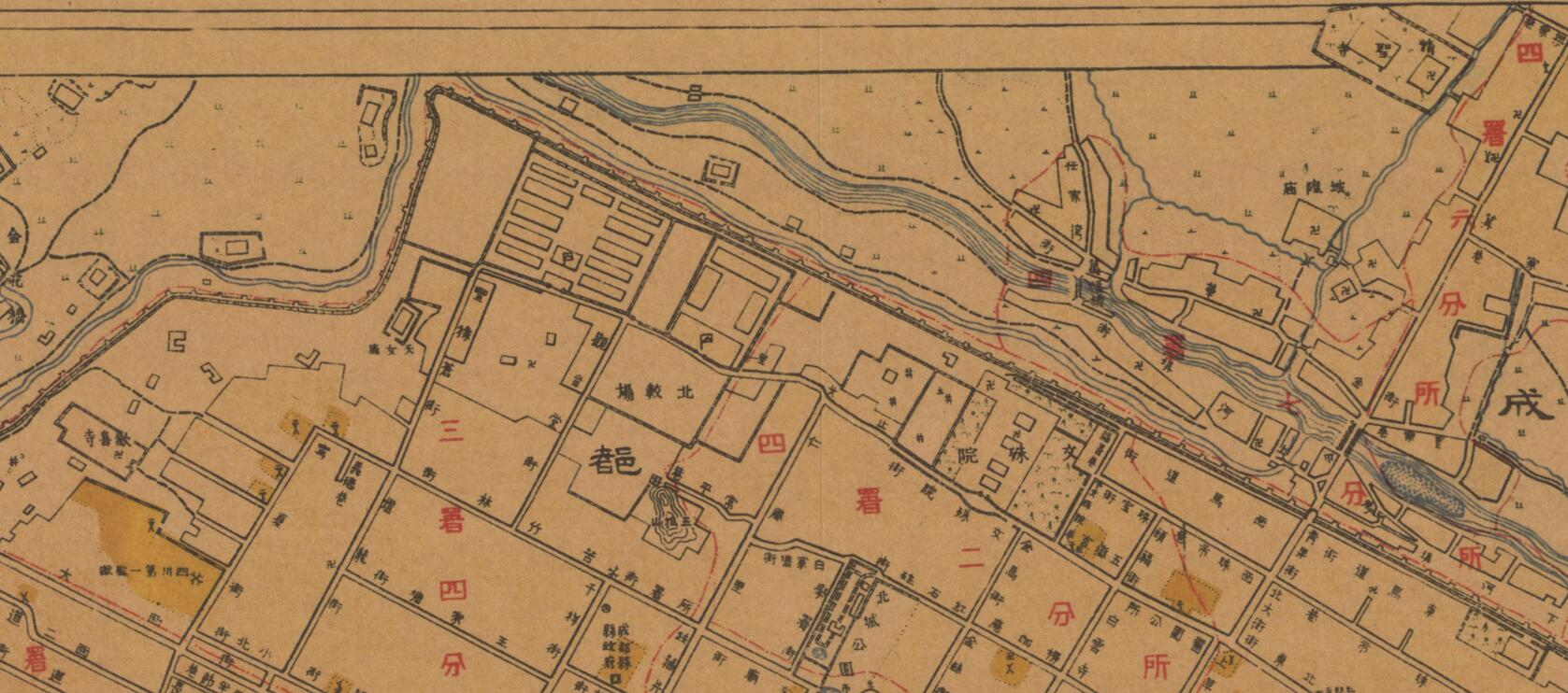 The 22nd year of the Republic of China (1933) "Detailed Map of Chengdu ...