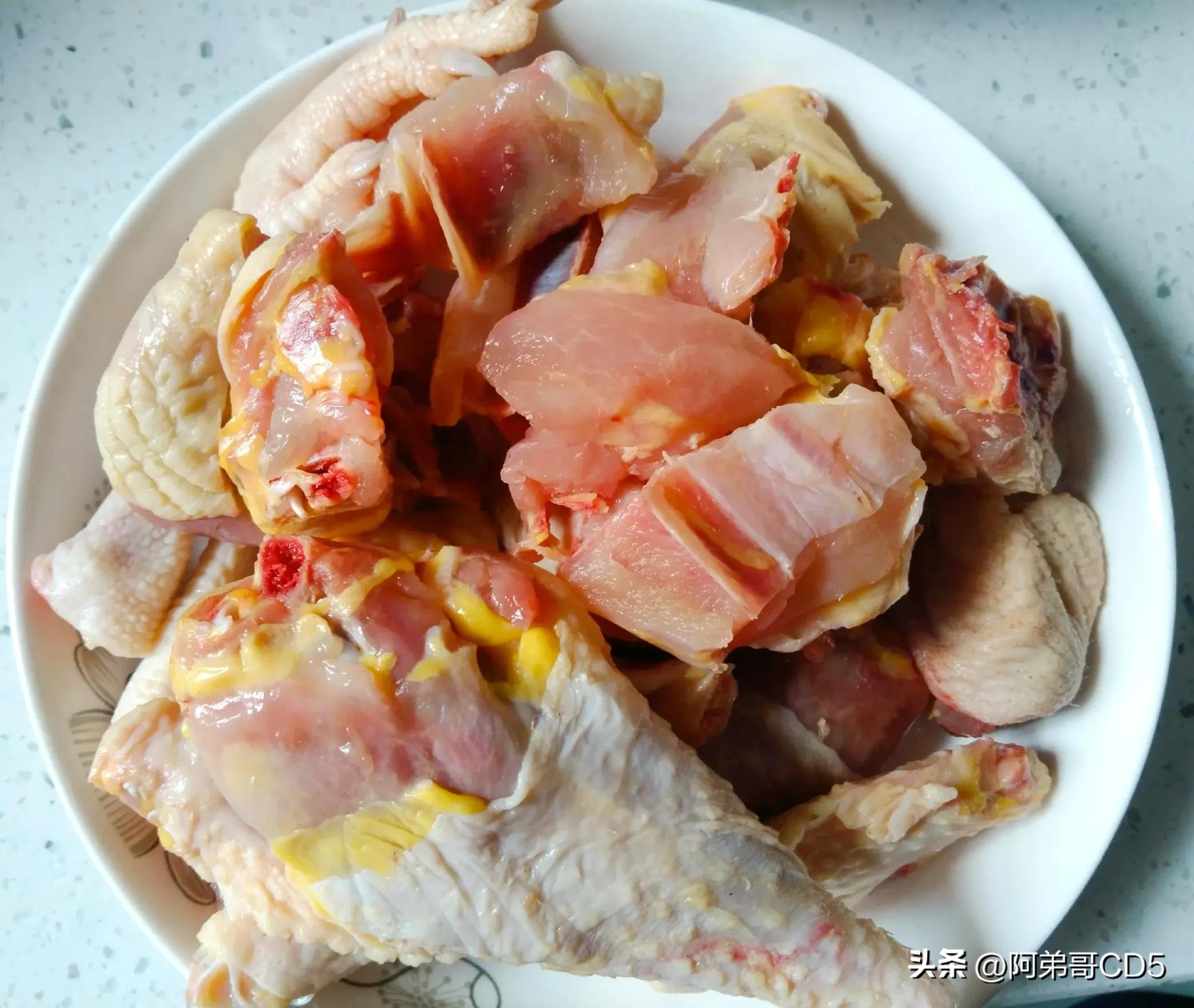 Home-raised native chicken simmered in chicken soup, a simple way to ...