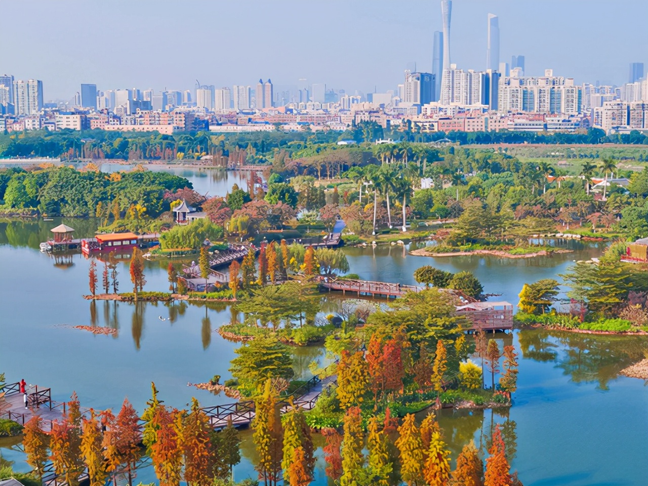 An unpopular large-scale park in Shanxi, including a variety of wetland ...