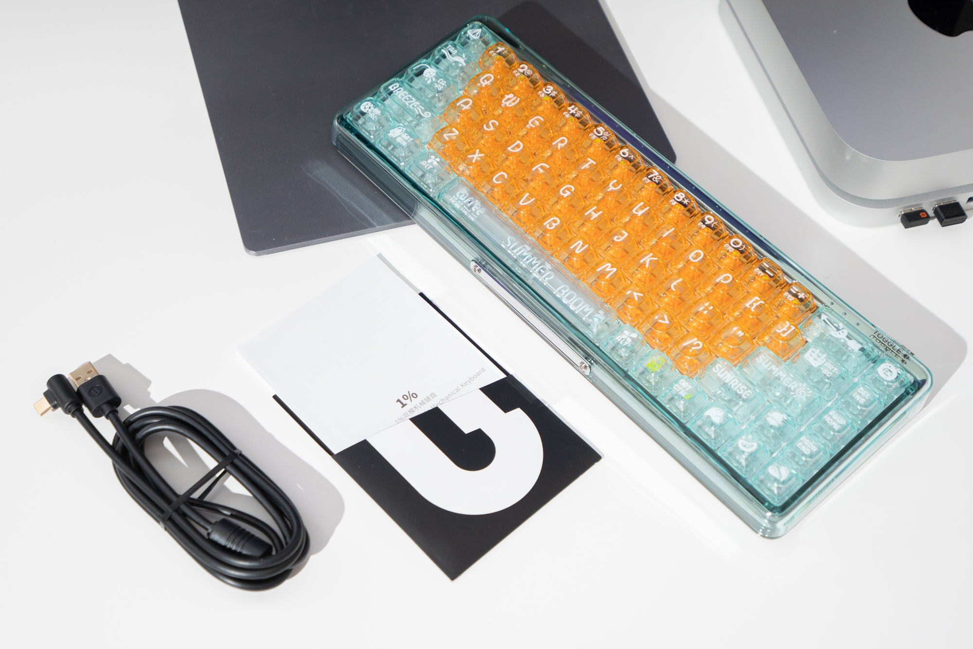 2022 limited edition Luofei 1% vitality orange mechanical keyboard full ...