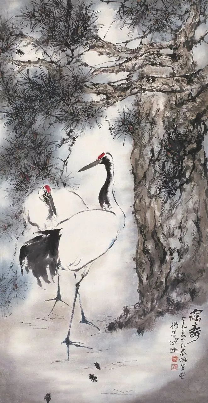 Yang Shanshen Painting Cranes - iNEWS
