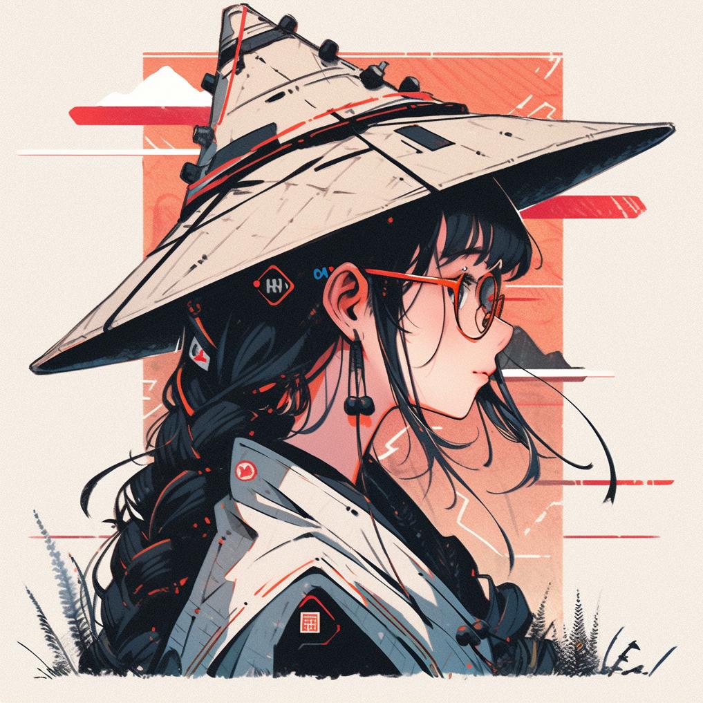 [Original design]Avatar work, Chinese bamboo hat - iMedia