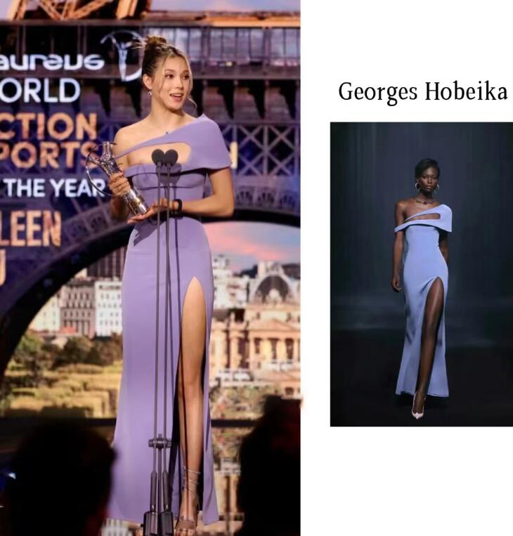 Gu Ailing caused controversy again, the dress was slit to the thigh ...