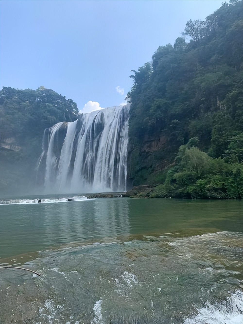 This artificial waterfall in Kunming is the largest in Asia; it is 400 ...