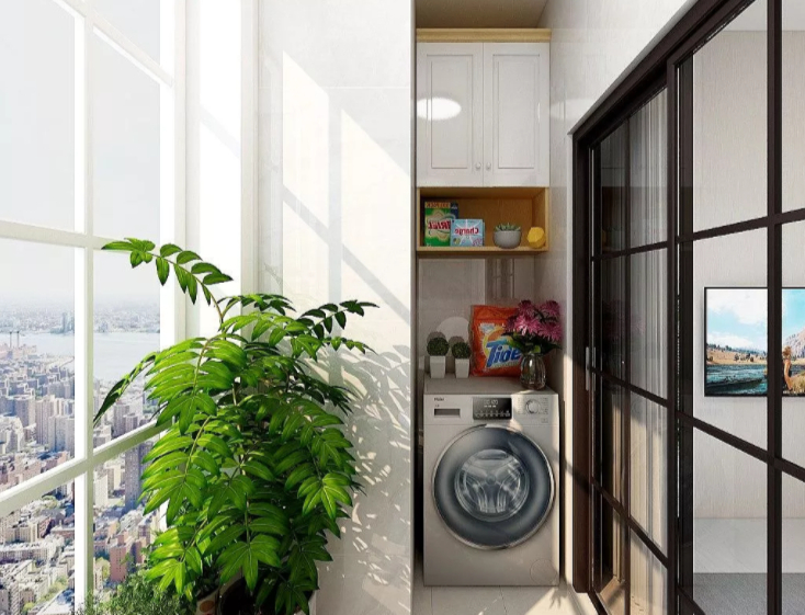10, balcony washing machine, dryer decoration design cases, beautiful ...
