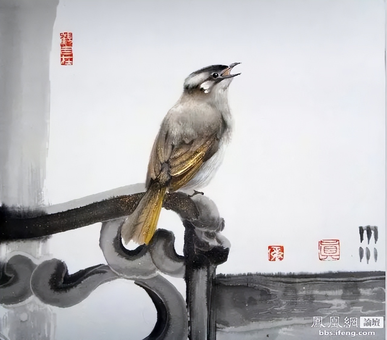 50 pictures of Zhong Zhen's fine brushwork of flowers and birds, both ...