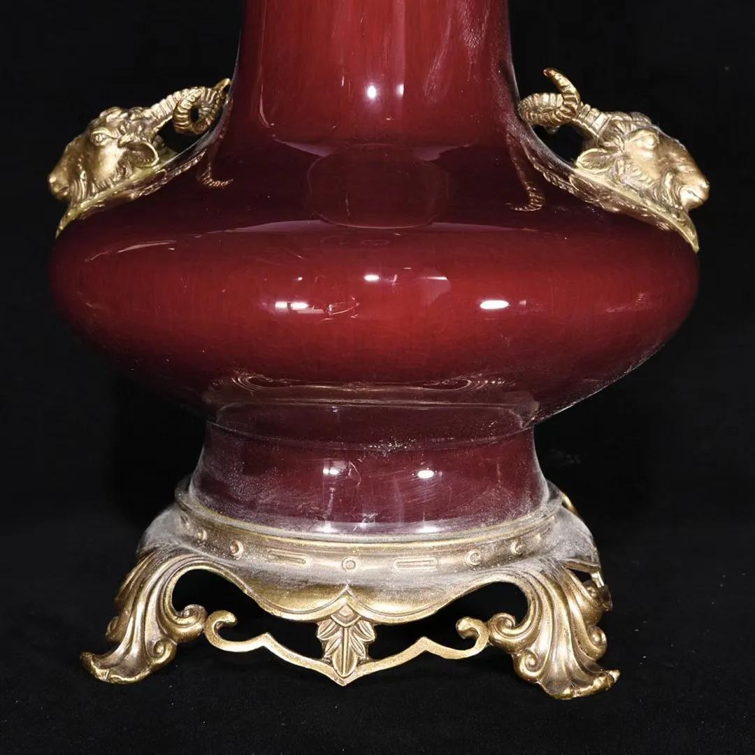 Qing qianlong reflow red glaze vase - iNEWS