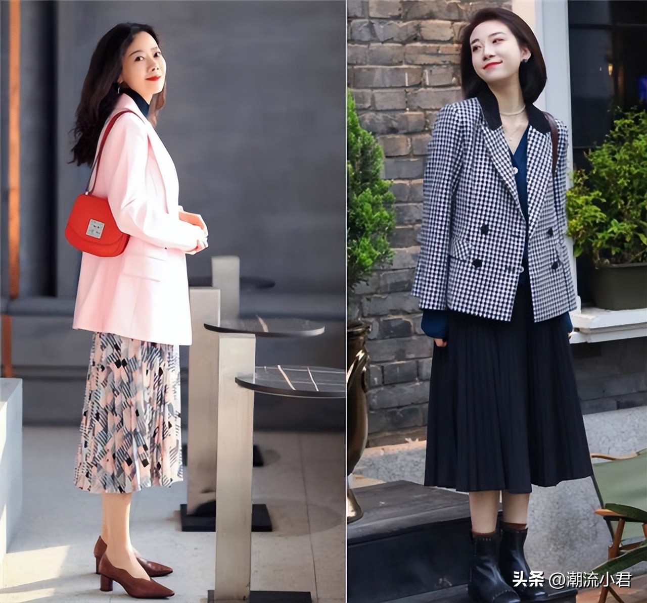 After the beginning of spring, try not to wear skirts with stockings ...