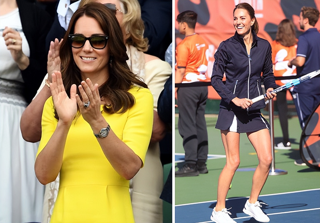 41-year-old Kate and Federer are in the same frame! Wearing a tennis ...