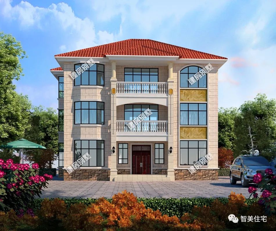 Retro Chinese-style single-family villas, simple European-style sibling ...