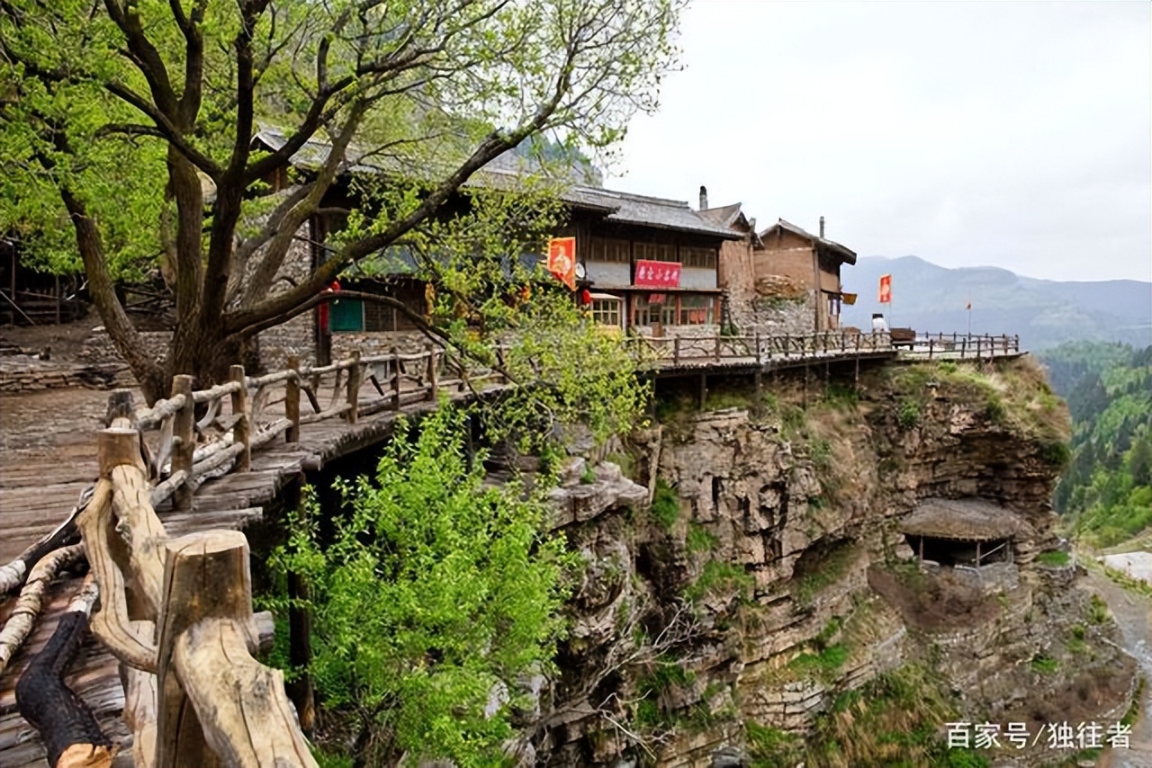 There is an ancient cliff dwelling on a cliff deep in the mountains. No ...