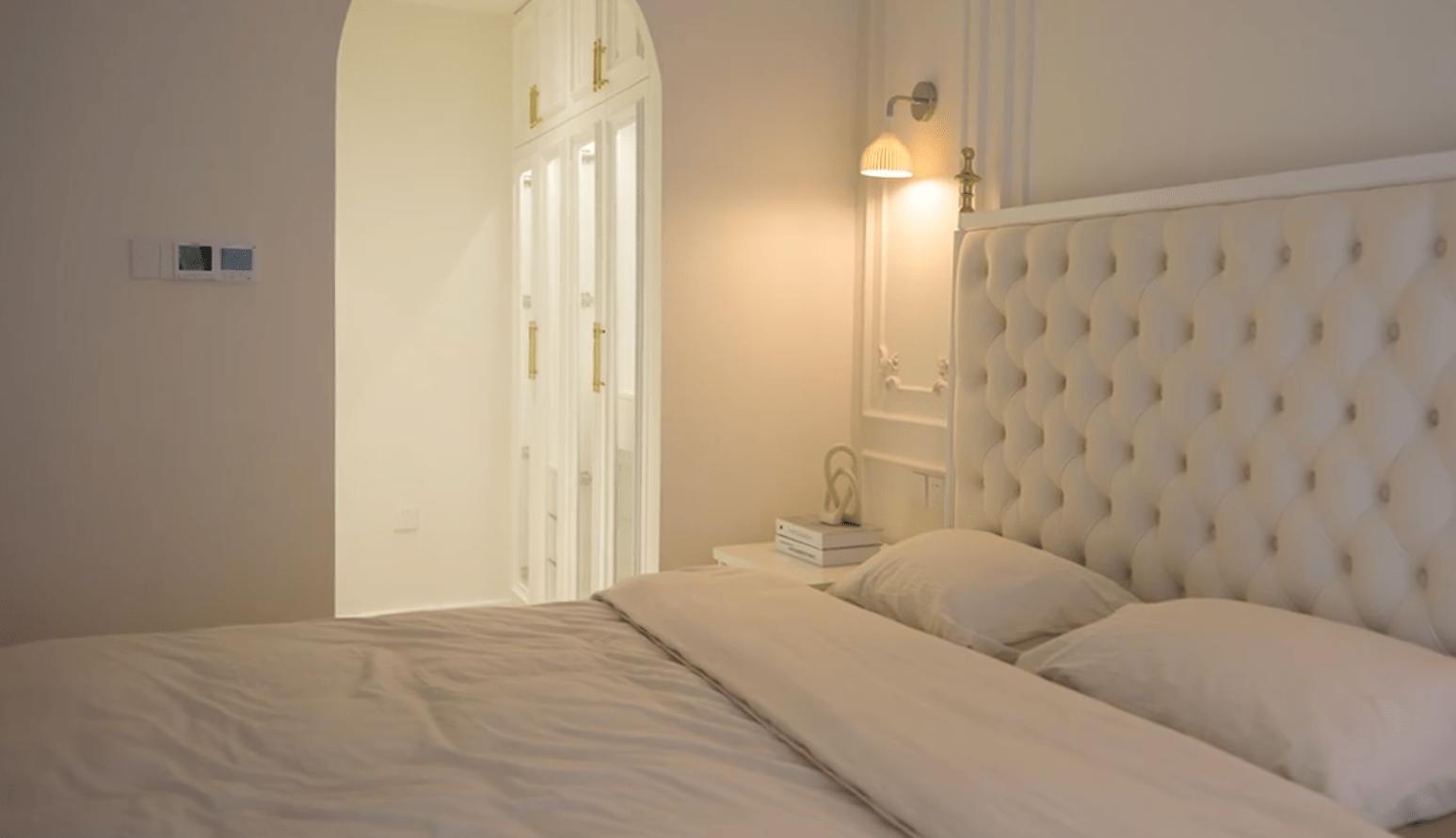 100㎡French cream style decoration effect, clean and refreshing, super ...