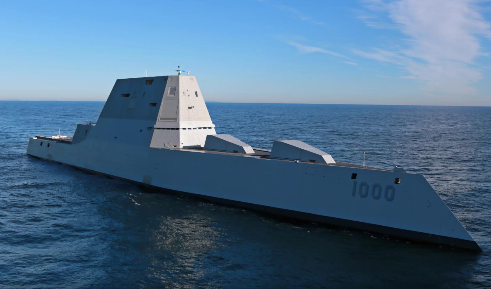 DDG-1000 destroyer, although its appearance is sci-fi, it has obvious ...