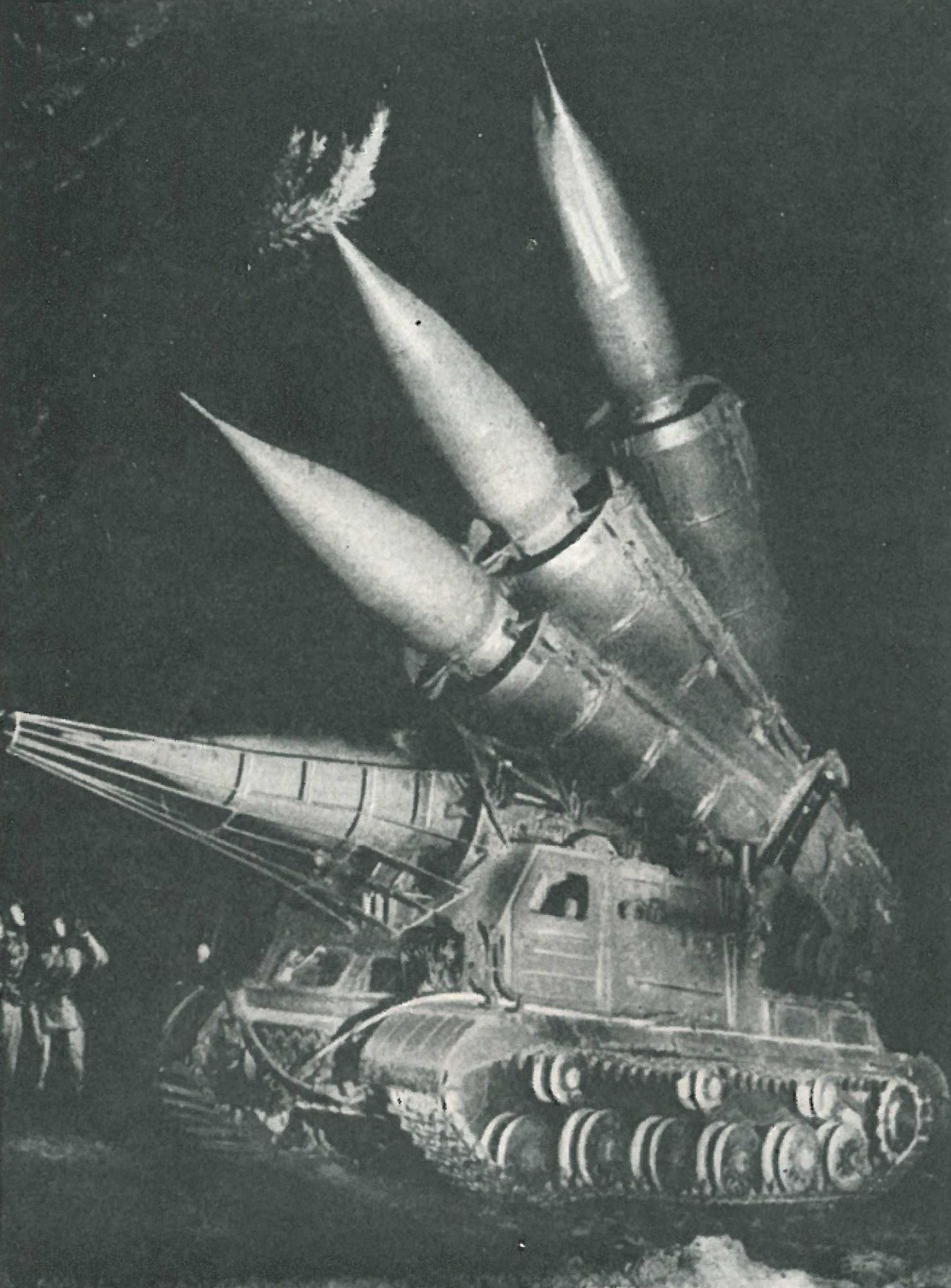 Operation of the Soviet "Frog-1" tactical rocket and the equipment of ...