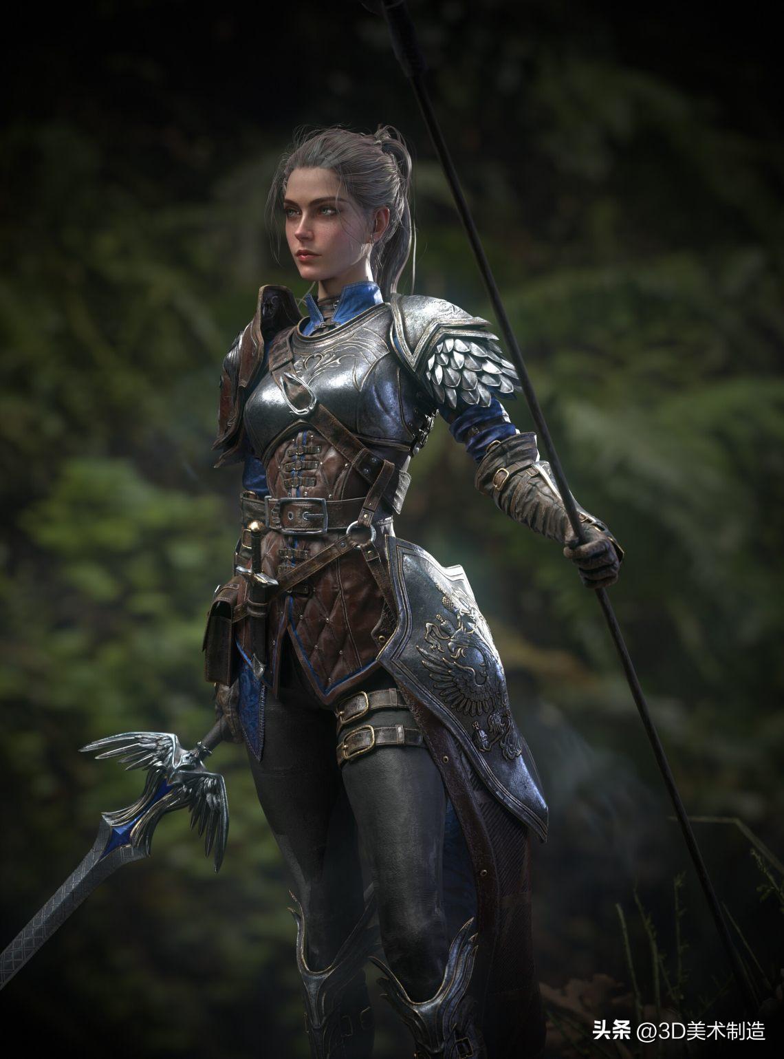 "3D Modeling Learning Reference" Realistic Female Character Game Art ...