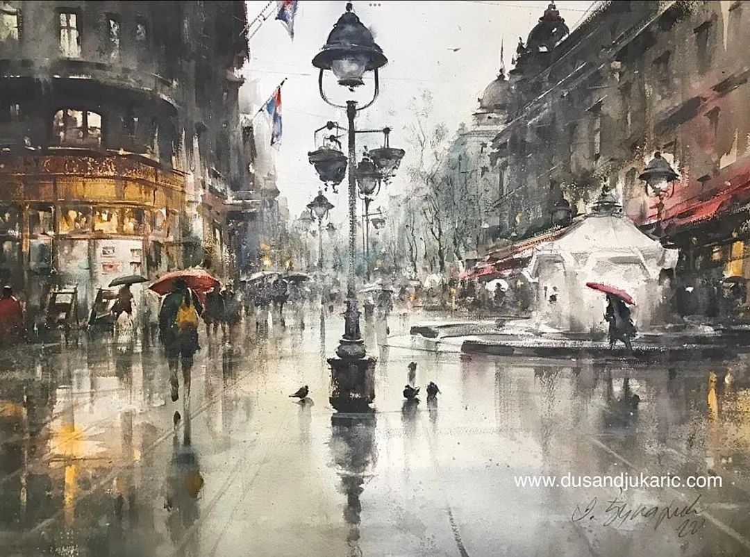 Independent artist Dusan Djukaric: Watercolor is the art of strategy ...