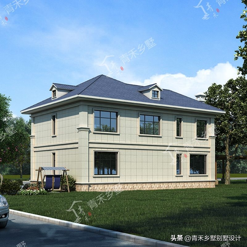 14x11 meters, covering an area of 156 square meters, a two-story simple ...
