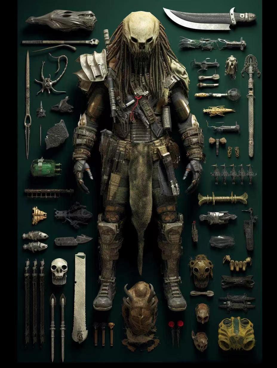 The first version of the movie "Predator" theme soldiers, author Emir ...