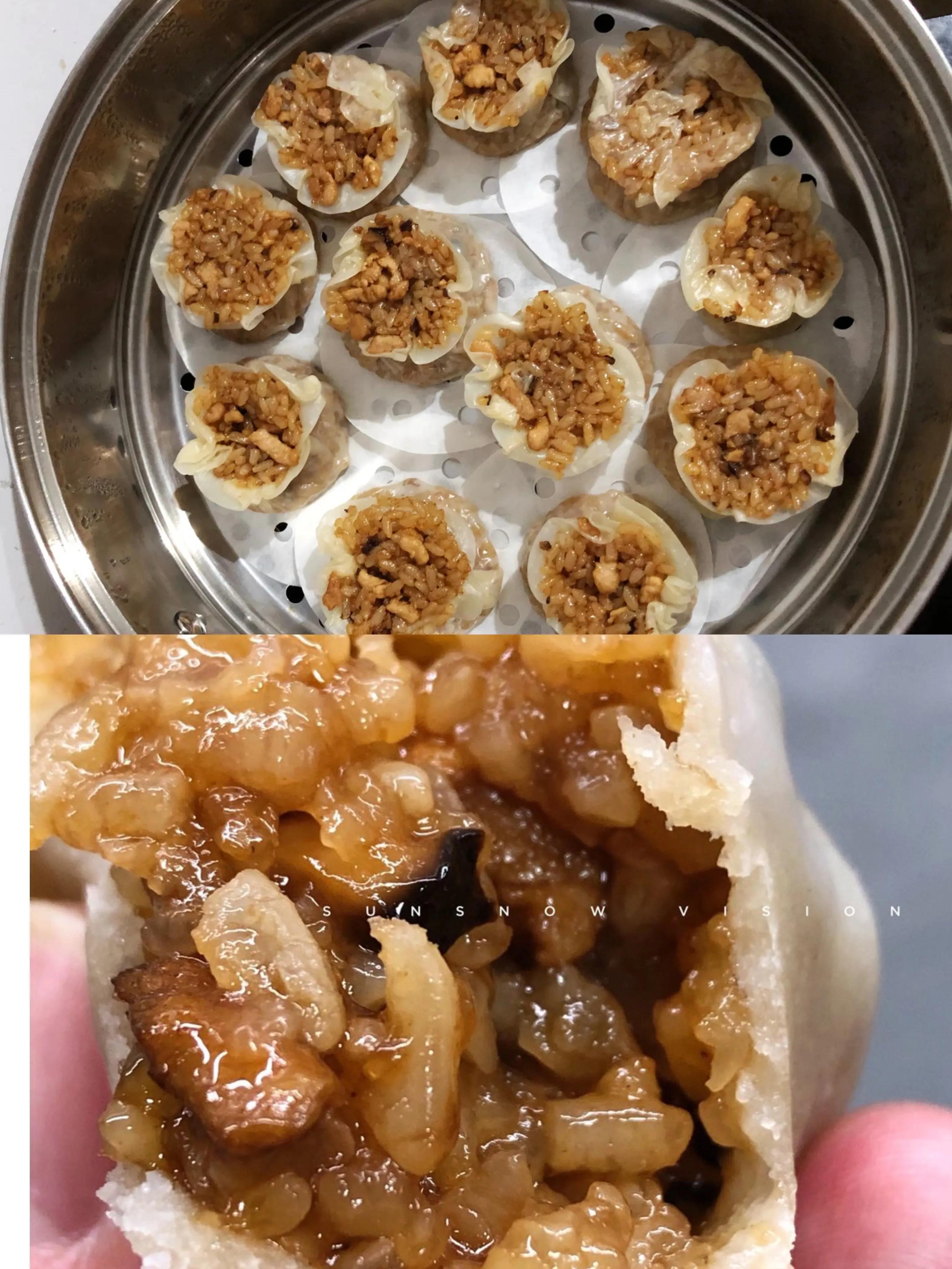 Three ways to eat glutinous rice: Meat glutinous rice balls, shiitake ...