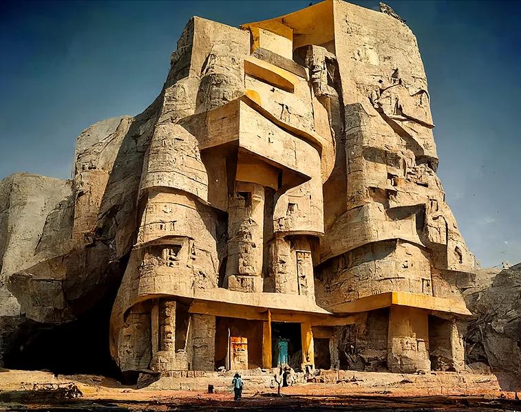AI rebuilds pharaonic buildings into abstract expressionist works - iNEWS