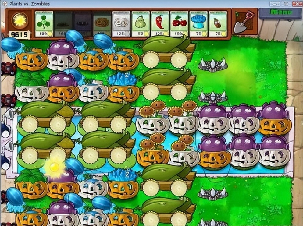 "Plants vs. Zombies" infinite survival mode Raiders how to line up ...